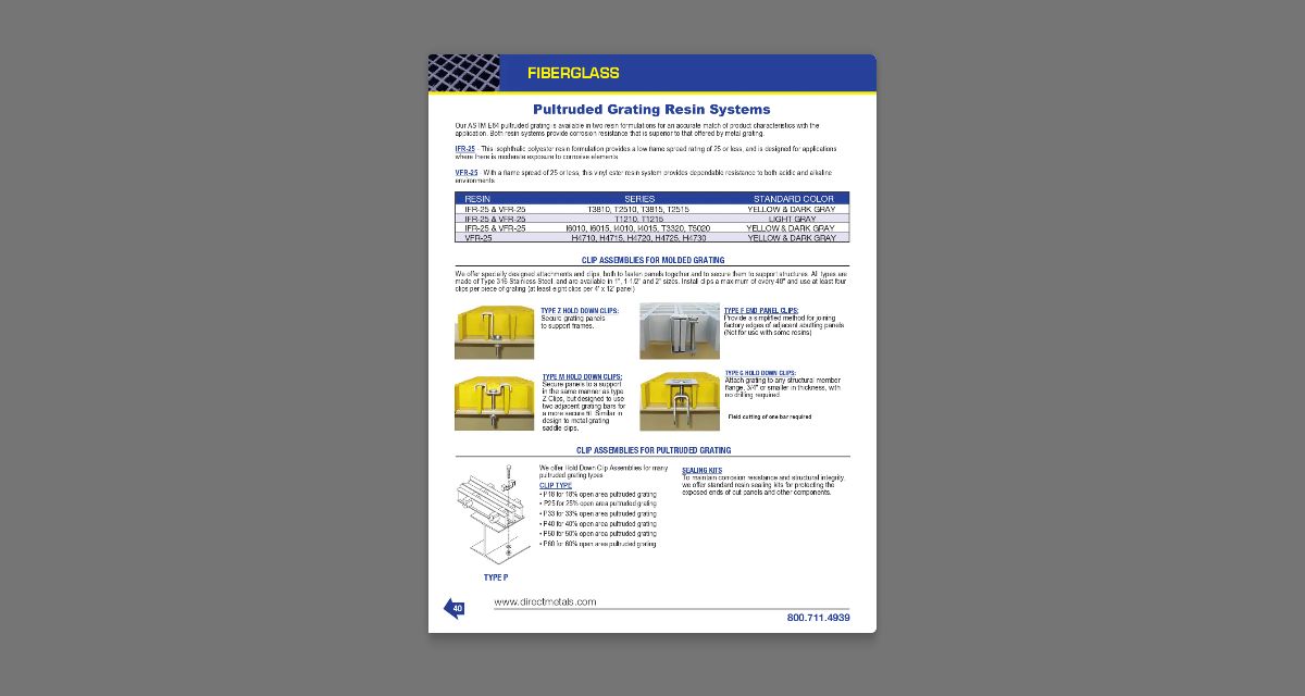 Anchoring for Fiberglass Grating
