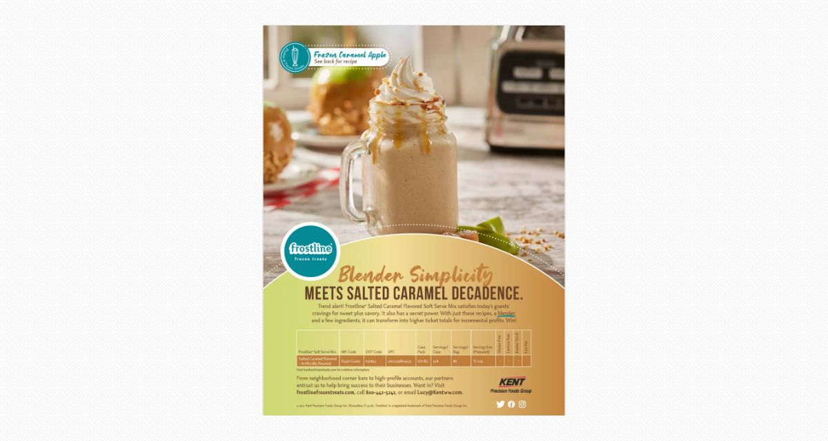 Frostline Salted Caramel Flavored Soft Serve Recipe Guide