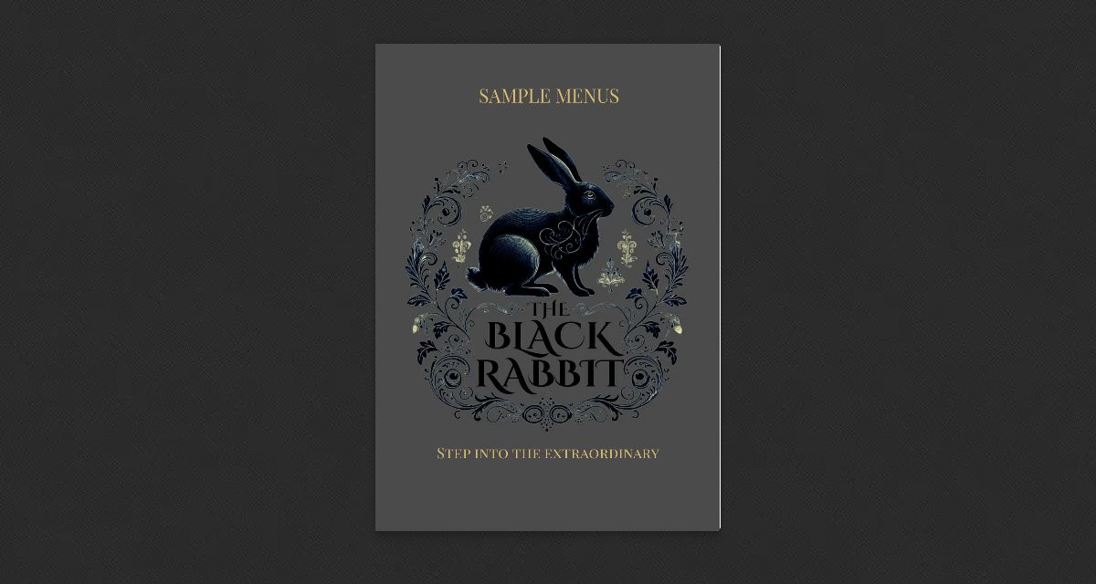Black Rabbit Menus : simplebooklet.com