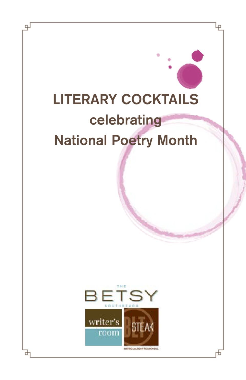 Literary Cocktails 2016
