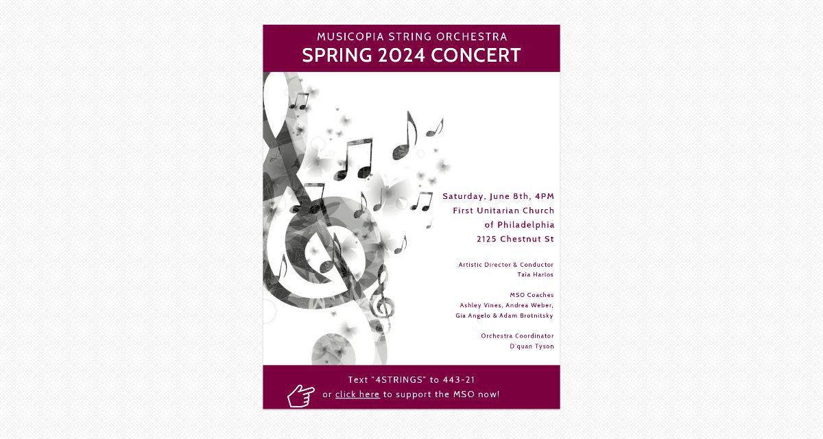 2023 Musicopia String Orchestra Spring Concert Program : simplebooklet.com