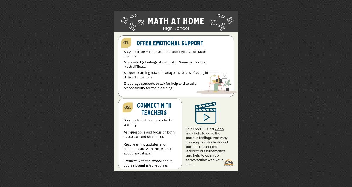 Math at Home Secondary Flyer 2