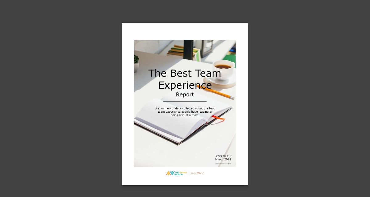 The Best Team Experience Report