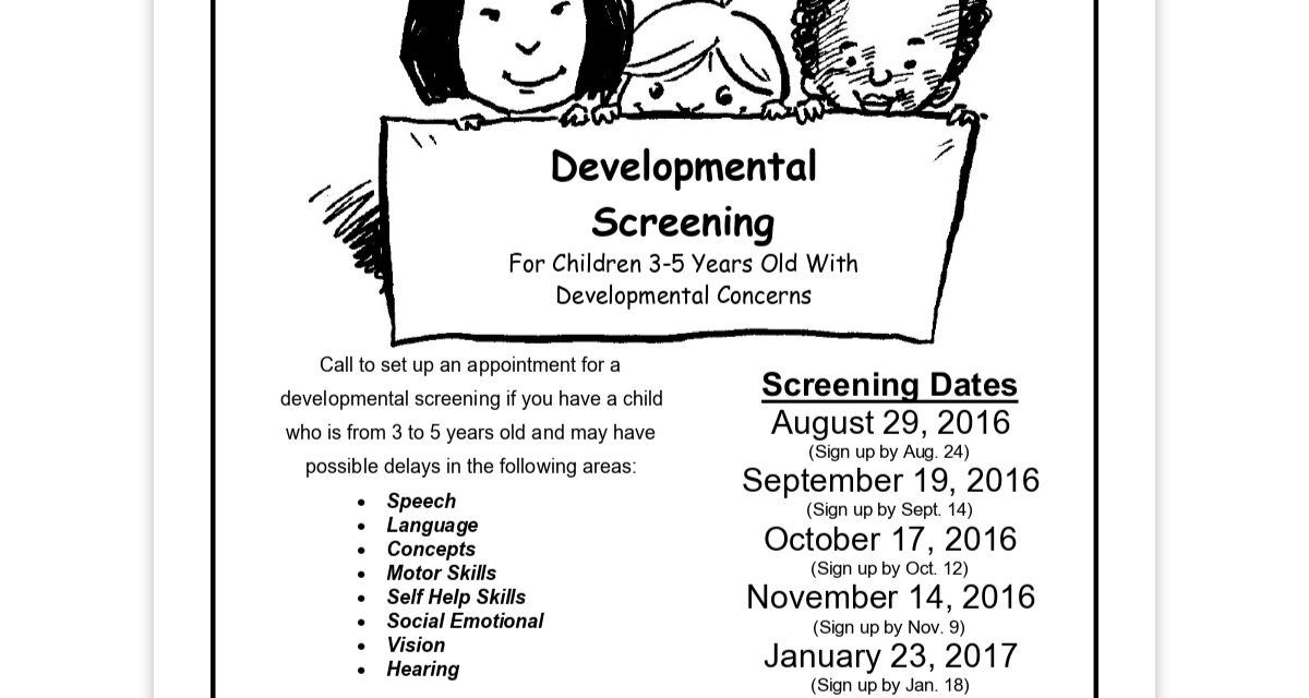 Preschool Screening Flyer