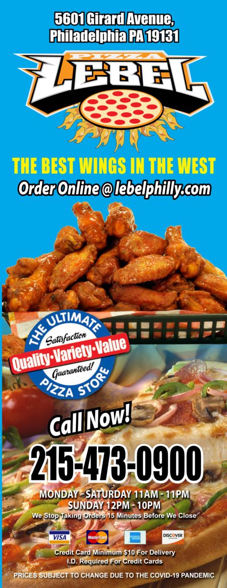 Lebel Pizza Menu
