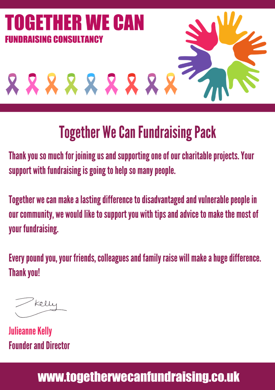 Together We Can Fundraising Pack : simplebooklet.com