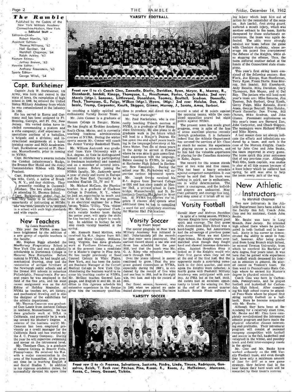 NYMA The Ramble December 1962