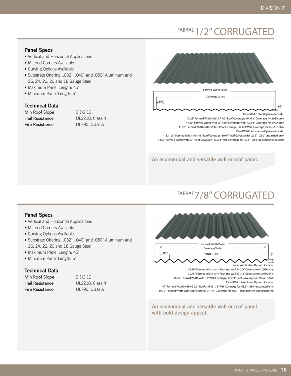 Fabral Metal Wall and Roof Systems