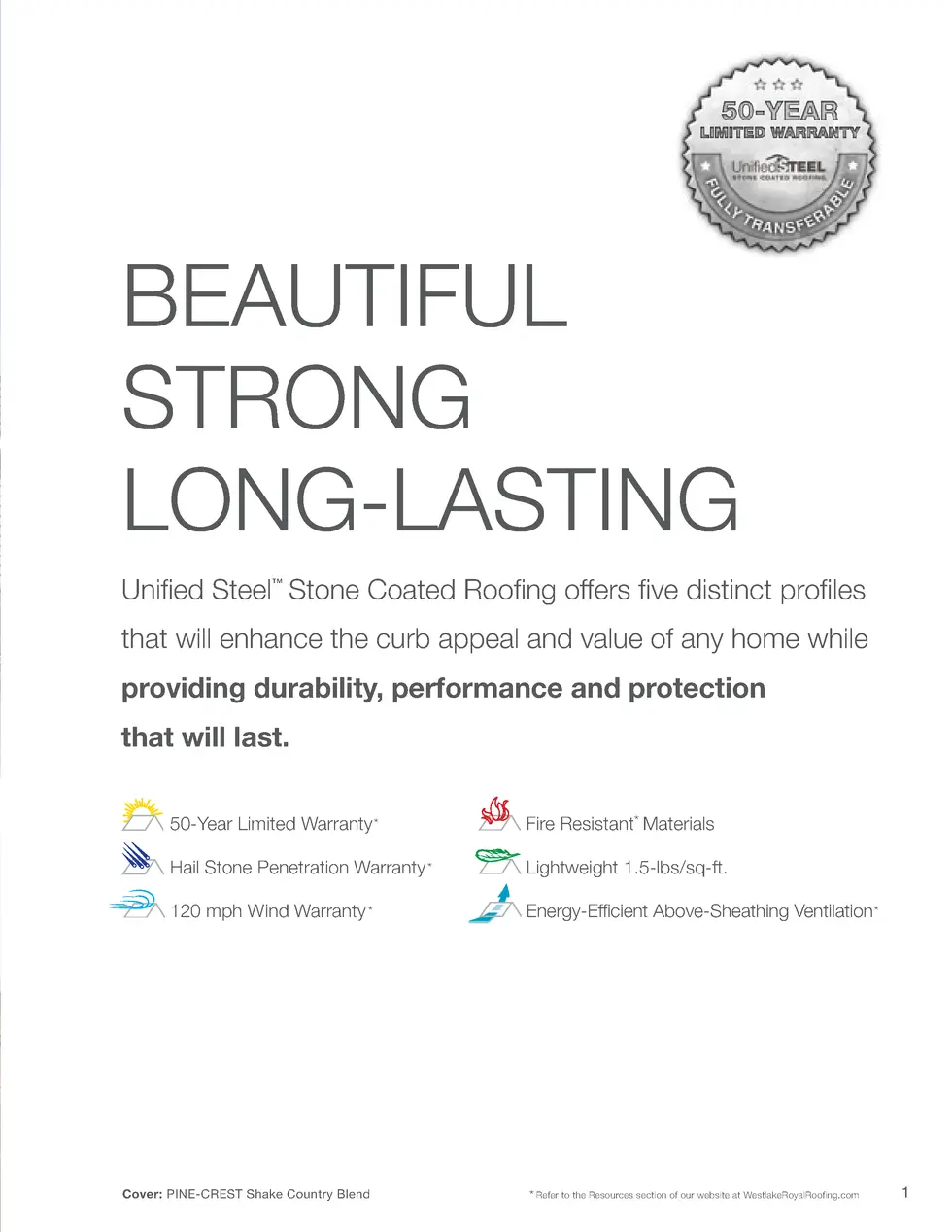 Westlake Unified Steel (boral) Stone Coated Roofing