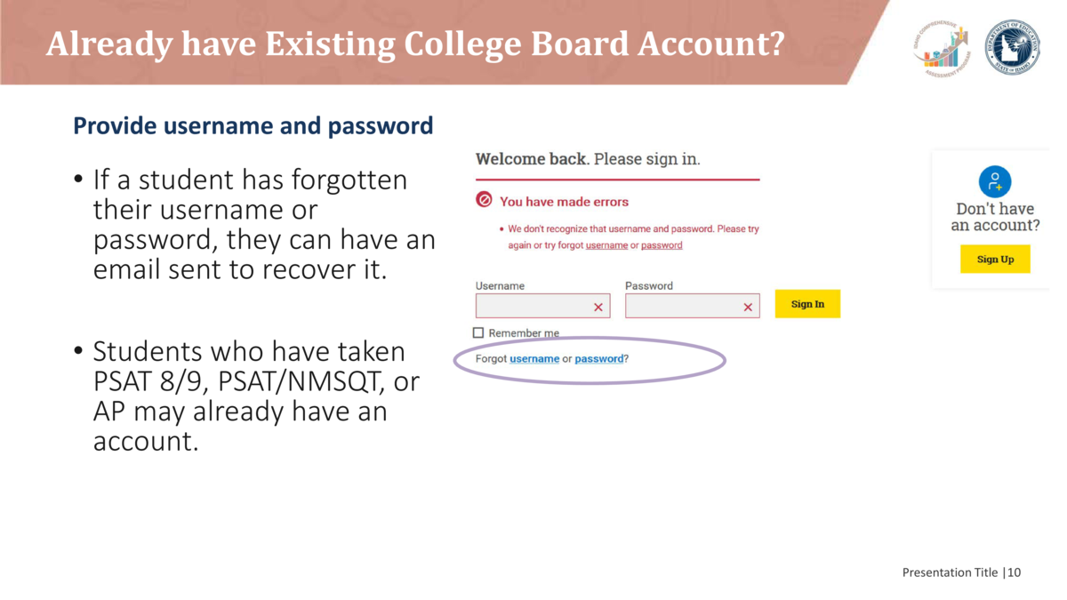 Interpreting SAT & PSAT Scores