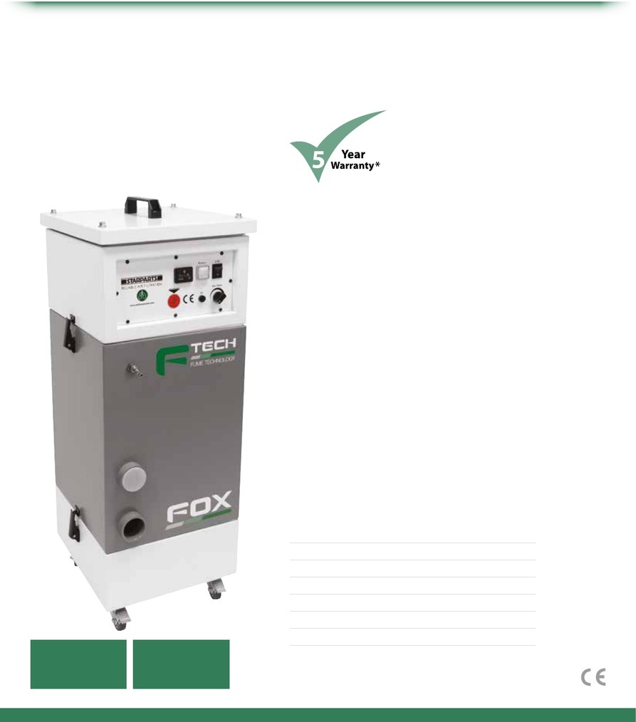 F-Tech Fume Extraction Systems Catalogue : simplebooklet.com