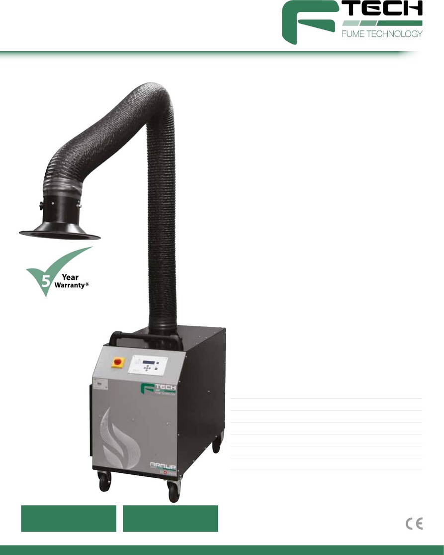 F-Tech Fume Extraction Systems Catalogue : simplebooklet.com