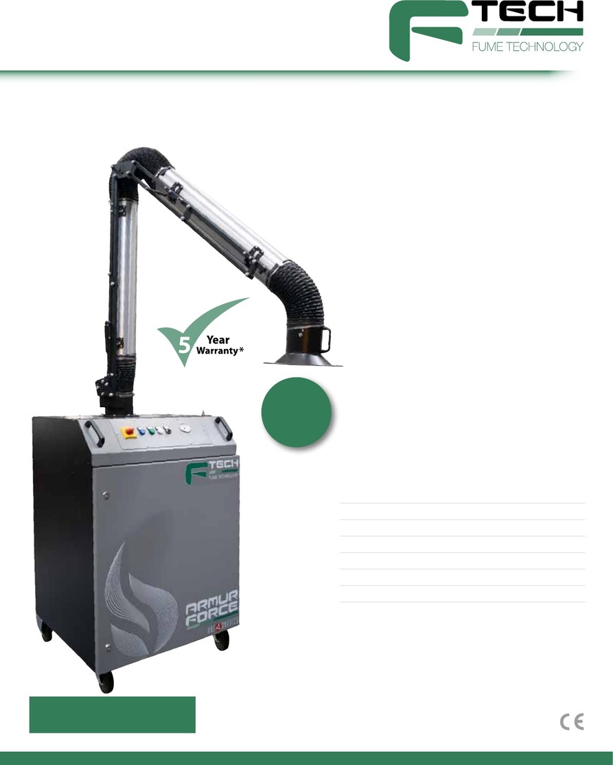 F-Tech Fume Extraction Systems Catalogue : simplebooklet.com