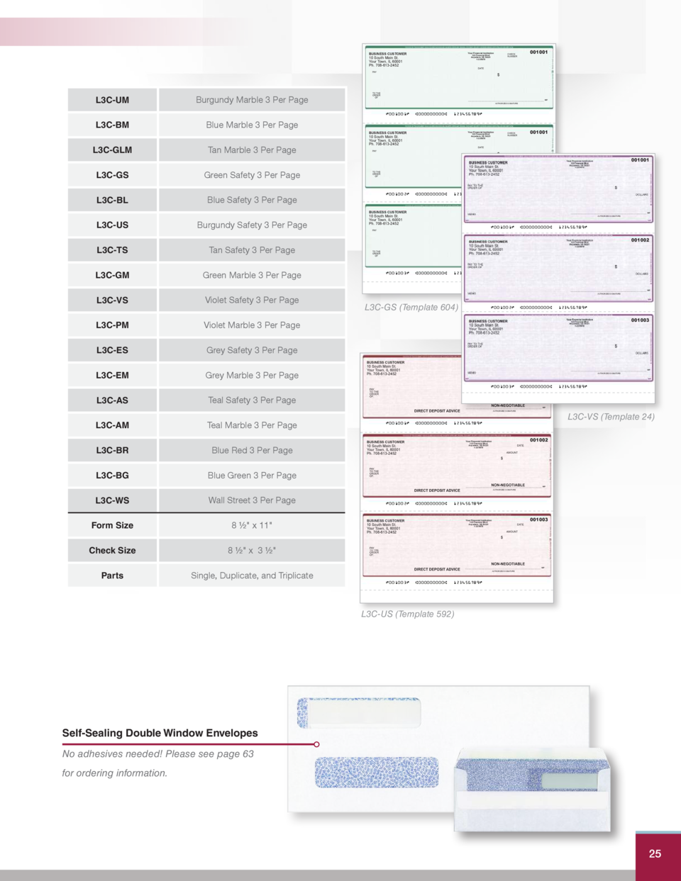 Checks and Banking Supplies : simplebooklet.com