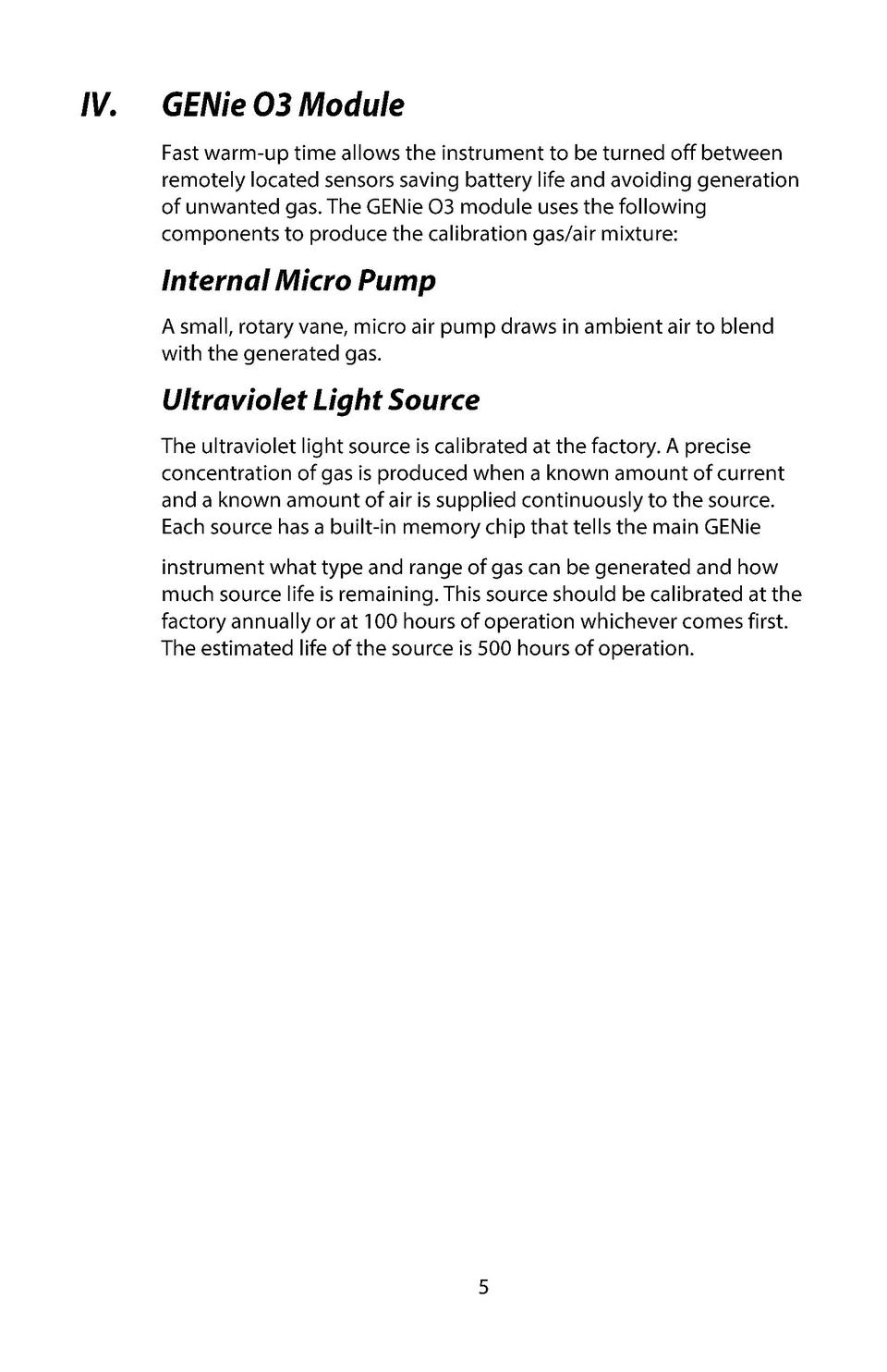 GENie O3 Instruction Manual