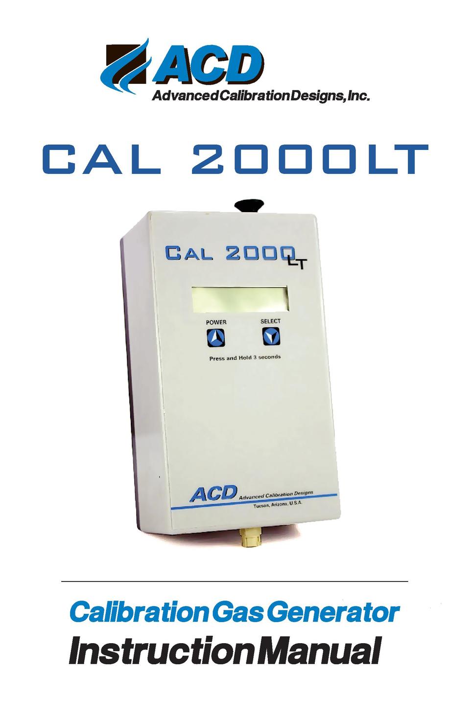 CAL2000LT Instruction Manual