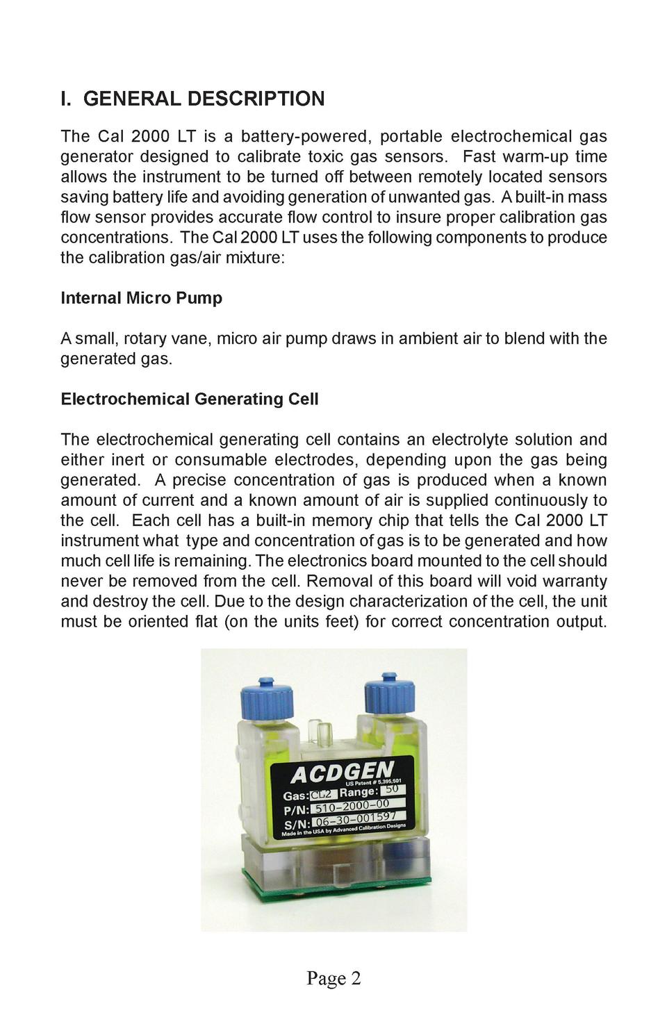CAL2000LT Instruction Manual