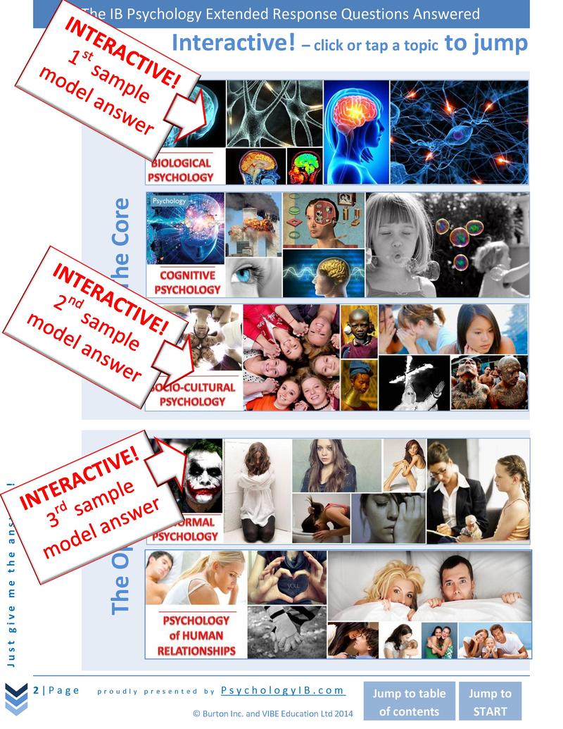 IB Psychology Sample Pages ERQs
