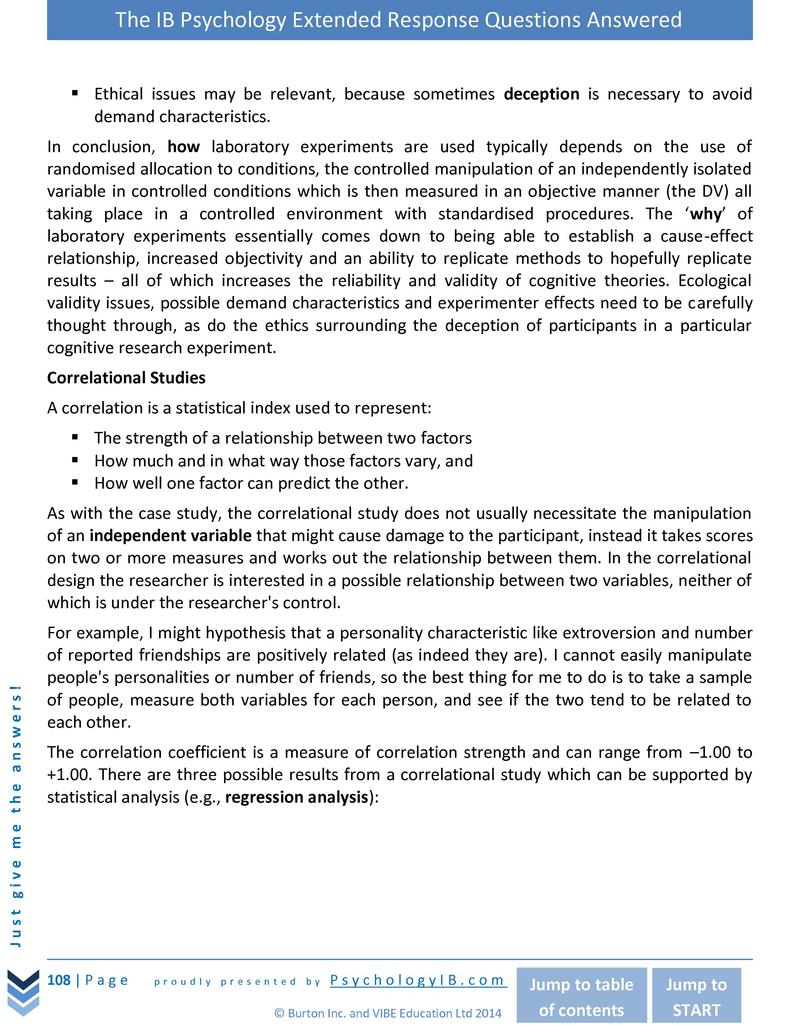 Model ERQ Answers - IB Psycholog
