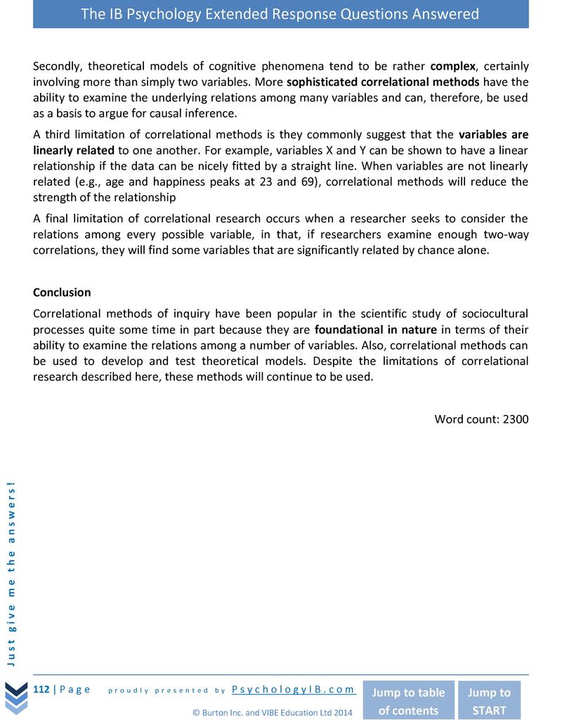 Model ERQ Answers - IB Psycholog