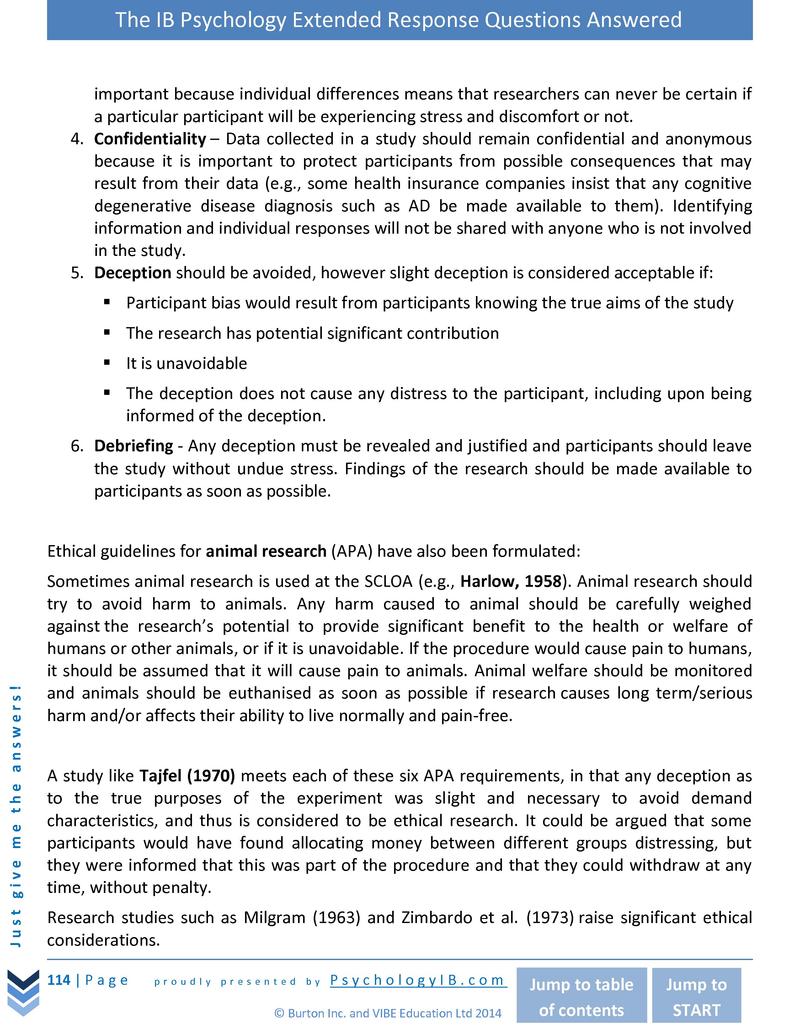 Model ERQ Answers - IB Psycholog