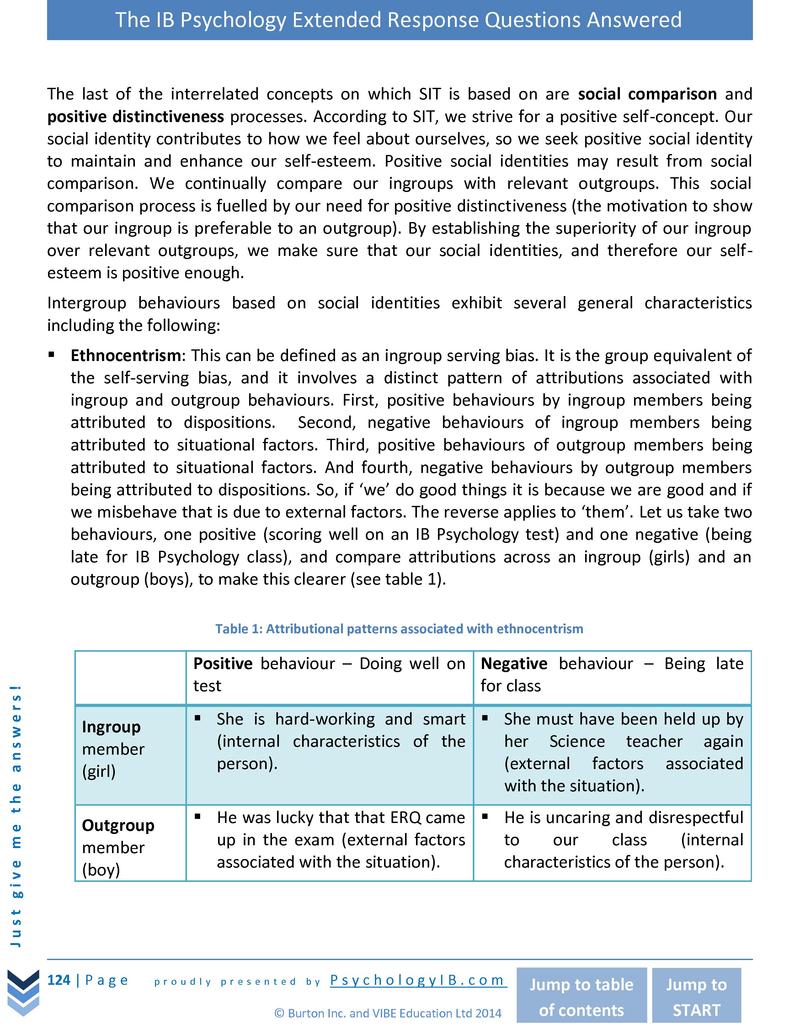 Model ERQ Answers - IB Psycholog