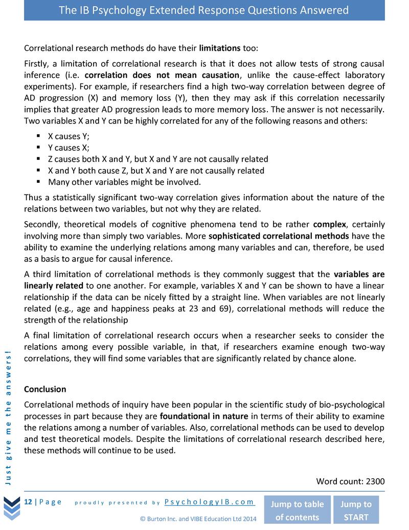 Model ERQ Answers - IB Psycholog