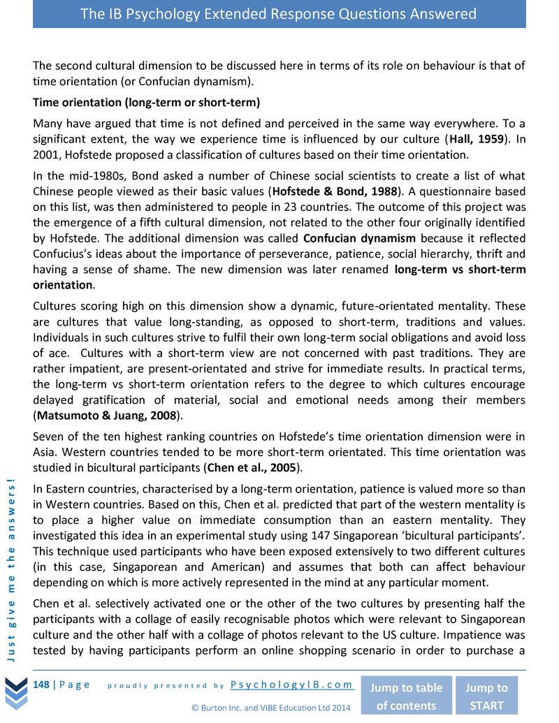 Model ERQ Answers - IB Psycholog