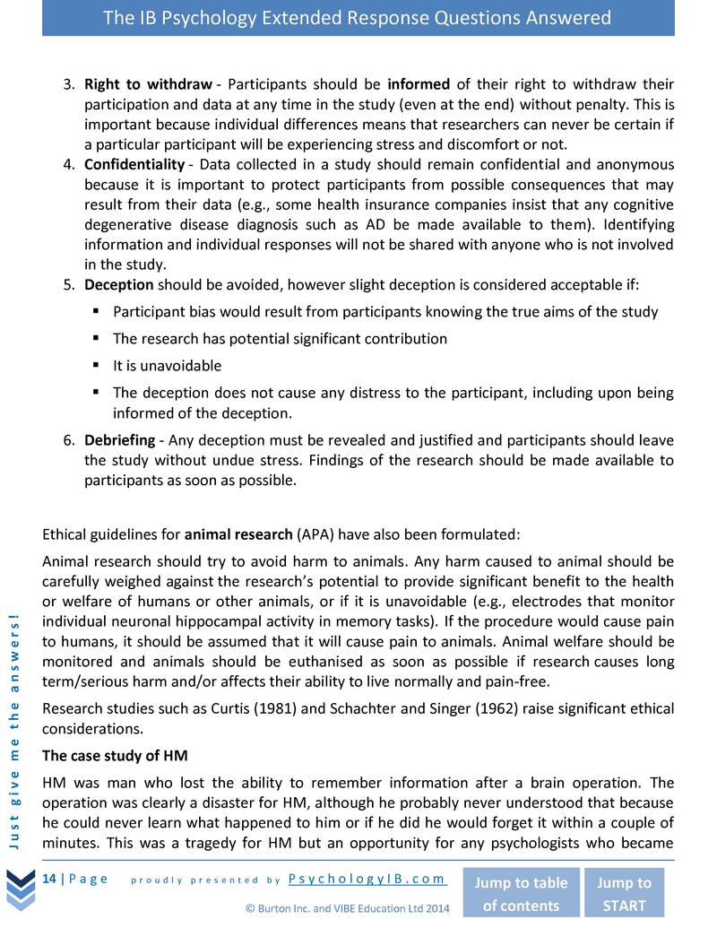Model ERQ Answers - IB Psycholog