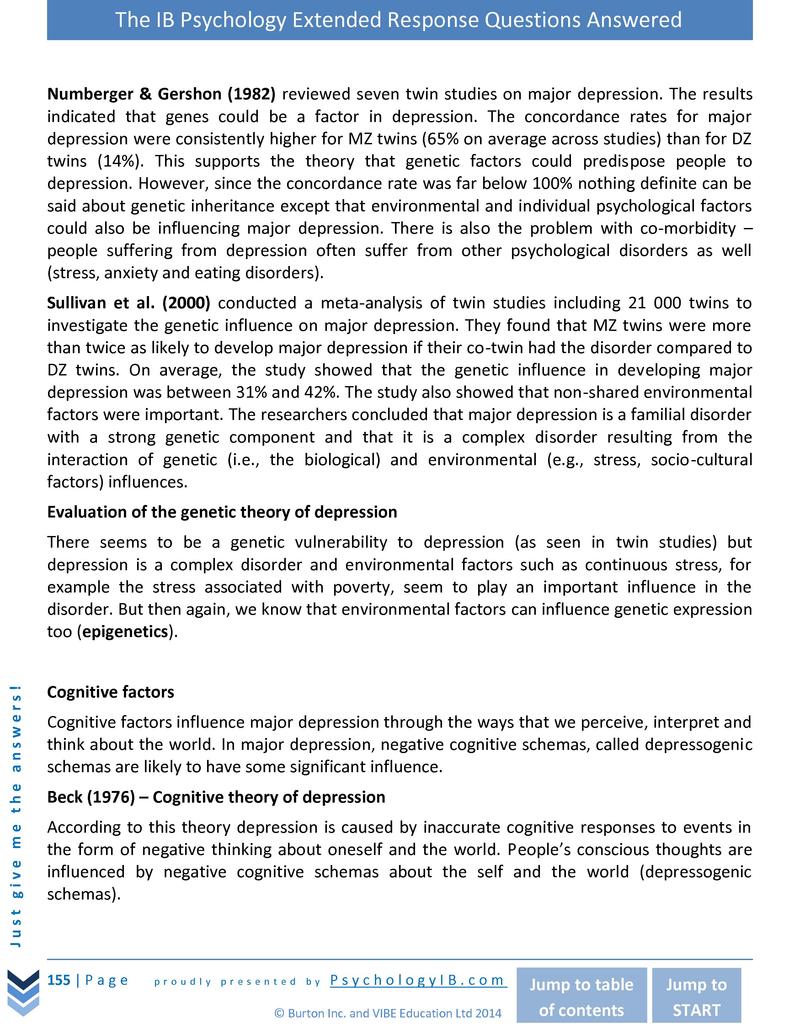 Model ERQ Answers - IB Psycholog