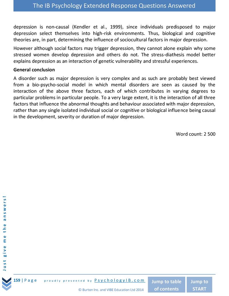 Model ERQ Answers - IB Psycholog