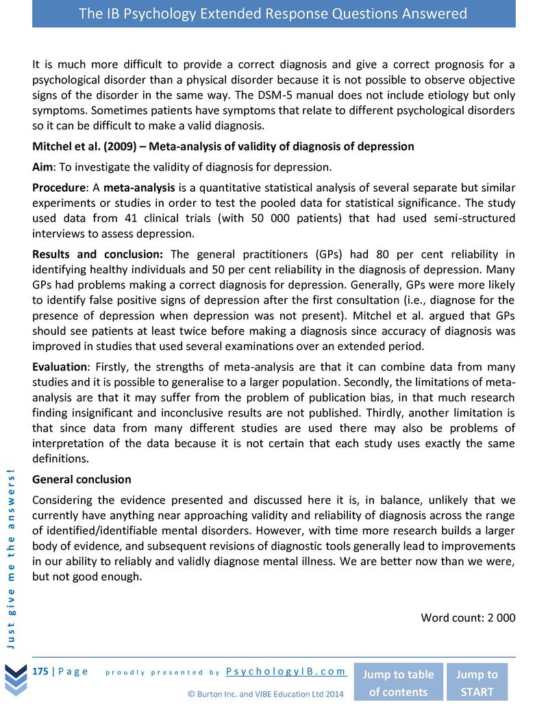 Model ERQ Answers - IB Psycholog