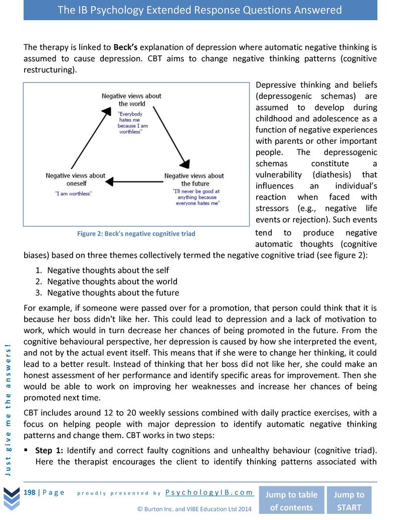 Model ERQ Answers - IB Psycholog