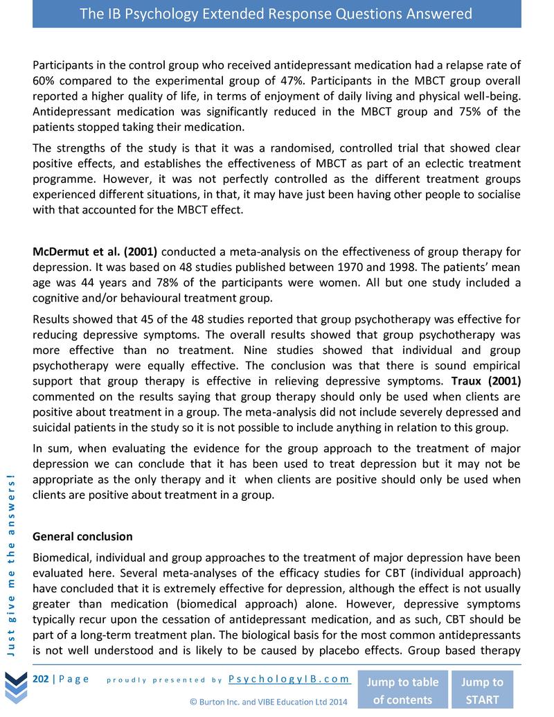 Model ERQ Answers - IB Psycholog