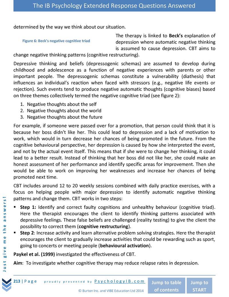 Model ERQ Answers - IB Psycholog