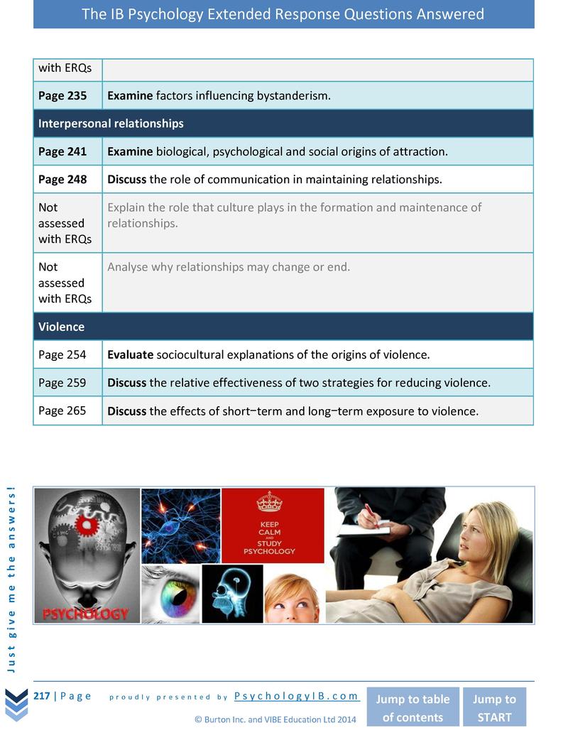 Model ERQ Answers - IB Psycholog