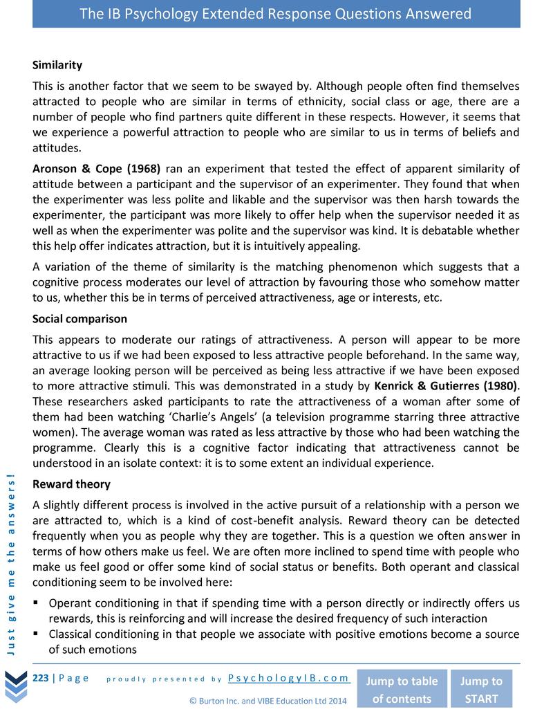 Model ERQ Answers - IB Psycholog