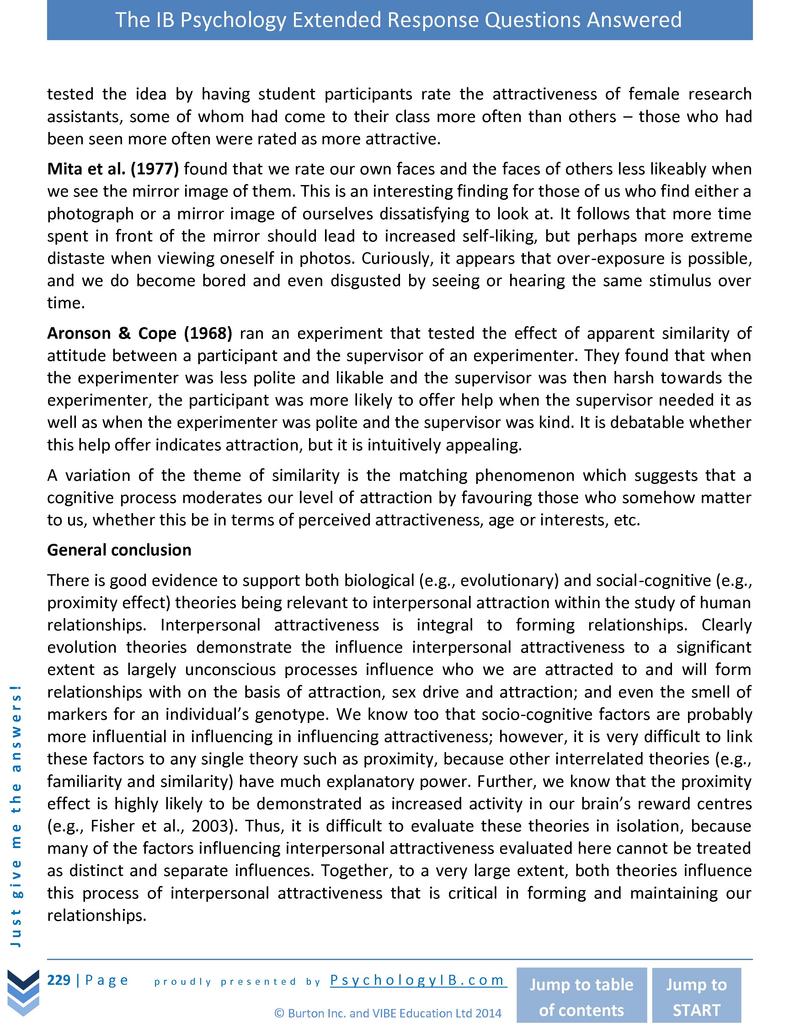 Model ERQ Answers - IB Psycholog