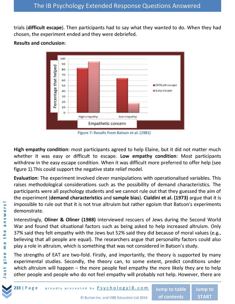 Model ERQ Answers - IB Psycholog