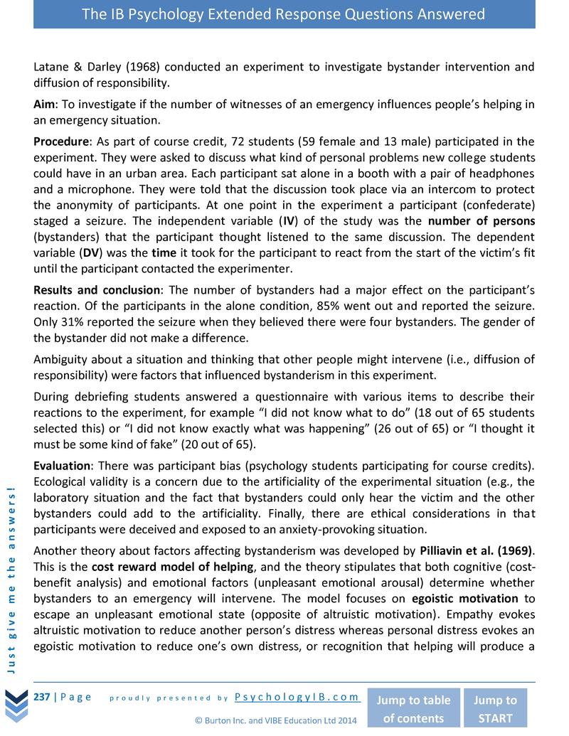 Model ERQ Answers - IB Psycholog