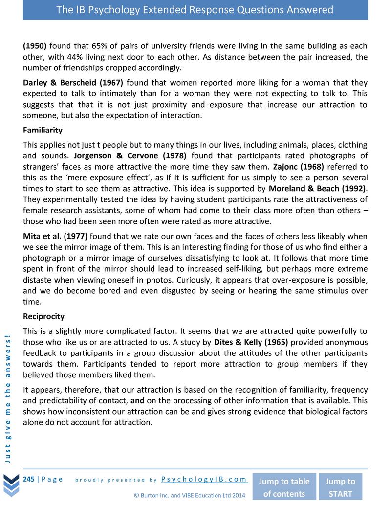 Model ERQ Answers - IB Psycholog