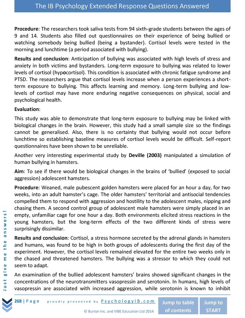 Model ERQ Answers - IB Psycholog