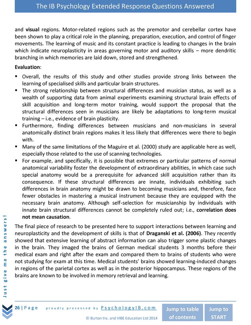 Model ERQ Answers - IB Psycholog