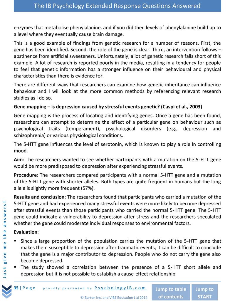 Model ERQ Answers - IB Psycholog