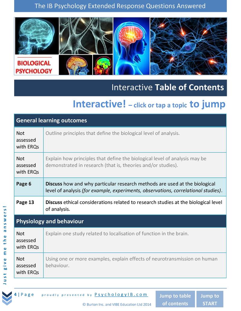 Model ERQ Answers - IB Psycholog