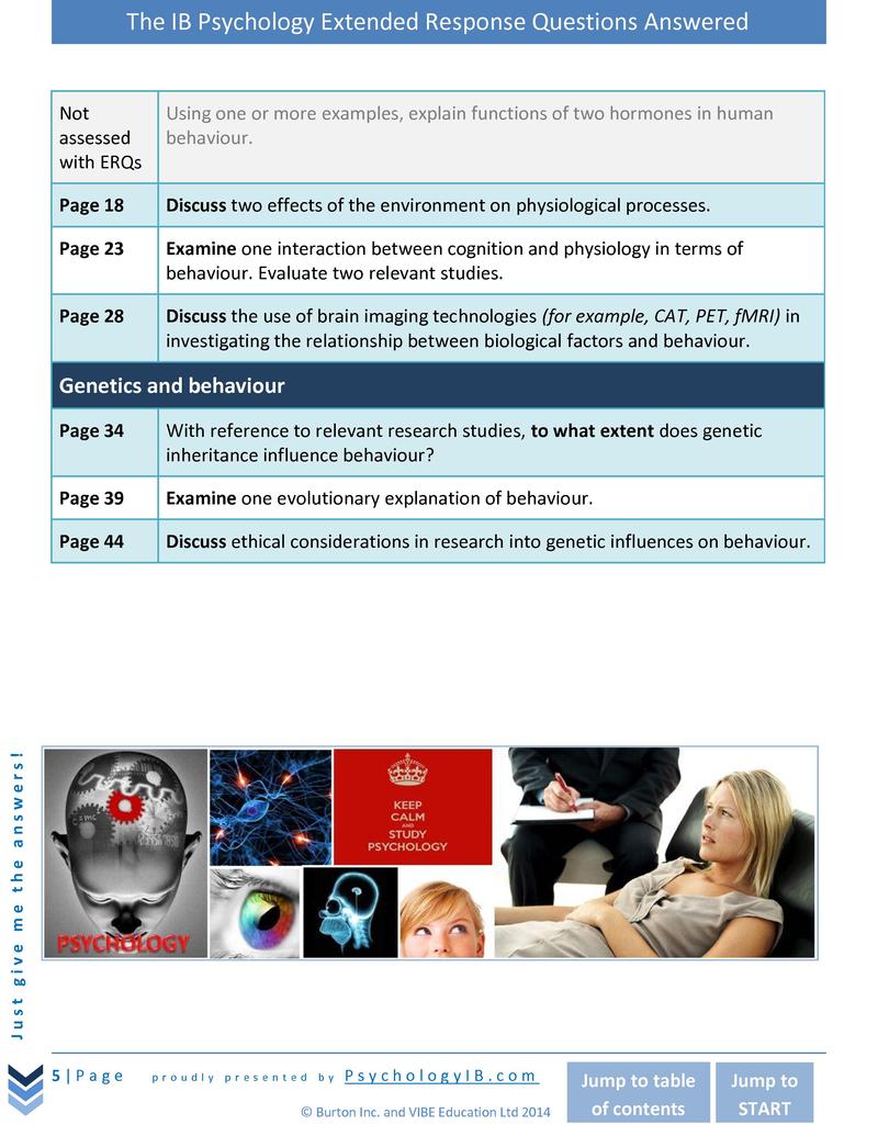 Model ERQ Answers - IB Psycholog