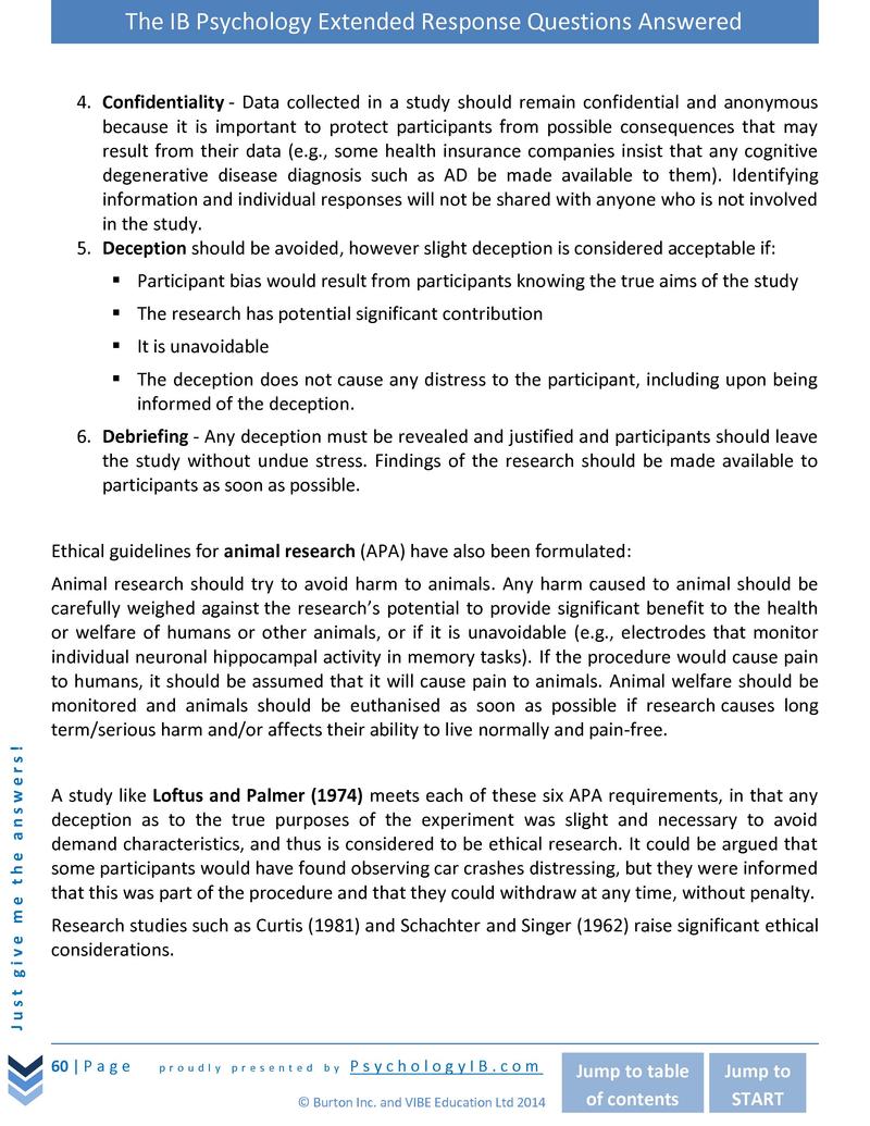 Model ERQ Answers - IB Psycholog