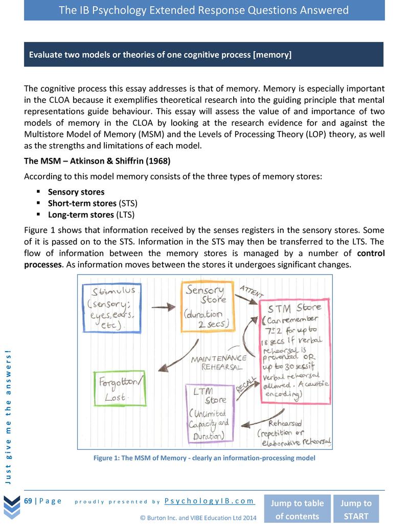 Model ERQ Answers - IB Psycholog