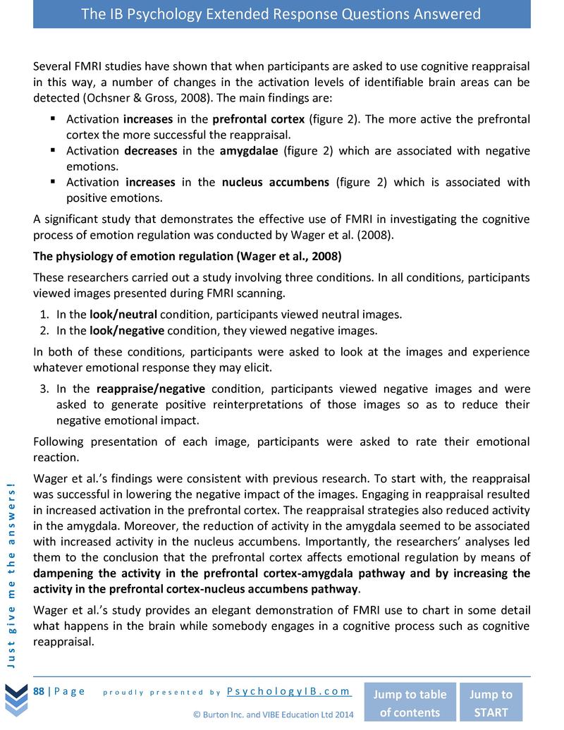 Model ERQ Answers - IB Psycholog