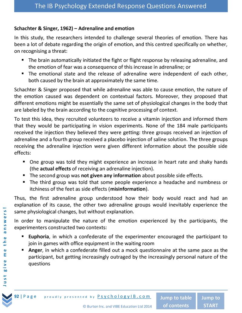 Model ERQ Answers - IB Psycholog
